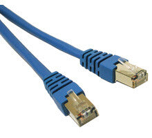 C2G Shielded Cat5E Molded Patch Cable Blue 14ft networking cable 4.27 ...