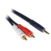 C2G 3ft Velocity™ 3.5mm Stereo M / Dual RCA M Y-Cable audio cable 0.91 ...