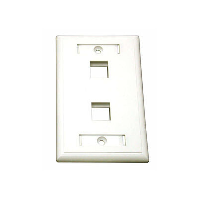 C2G 2-Port Multimedia Keystone Wall Plate - White – DataVisual ...