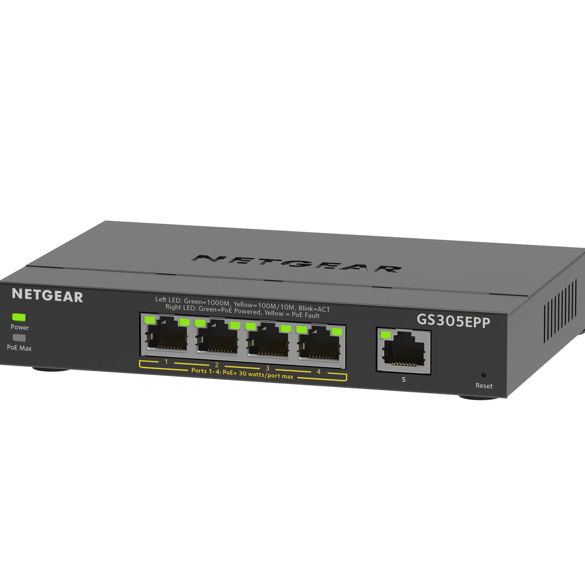 NETGEAR 5 Port PoE Gigabit Ethernet Plus Switch (GS305EPP) – DataVisual ...