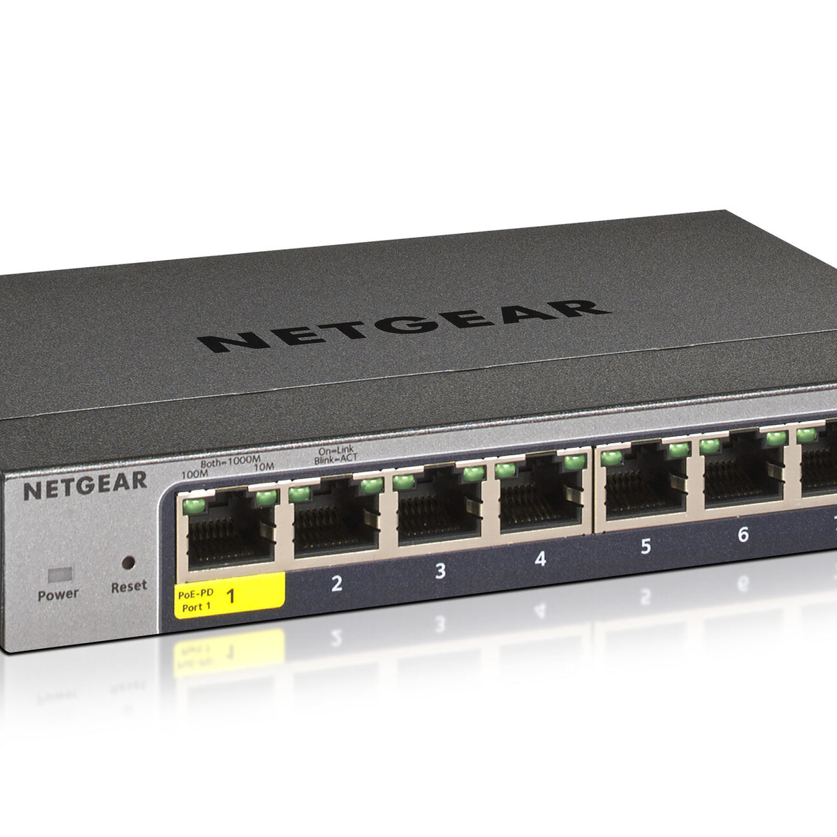 NETGEAR GS108T-300 Managed L2 Gigabit Ethernet (10/100/1000) Grey ...